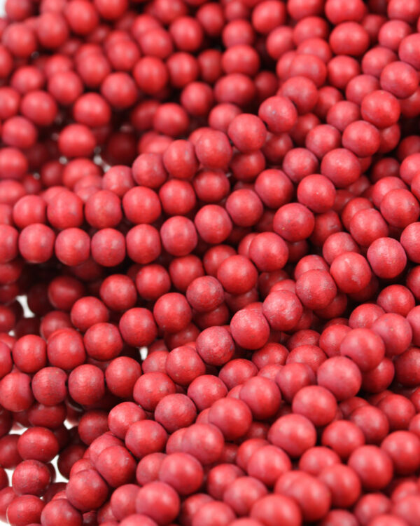 Wooden beads, round smooth, 8 mm. Sold per strand, approx. 52 beads ...